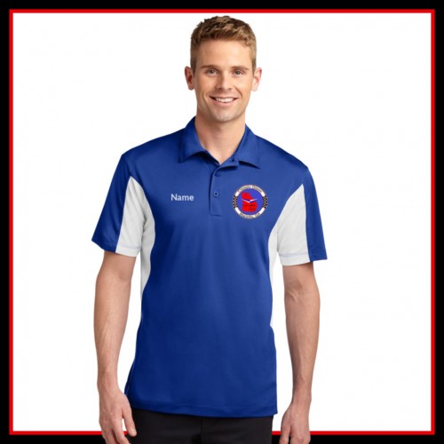 CLASSIC GLASS CORVETTE CLUB - Men's Short-Sleeve Polo in Royal